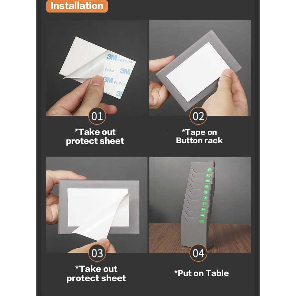 Punch Card Rack丨Punch Card Holder | 10 Slot Card Rack *Standable Rack ...