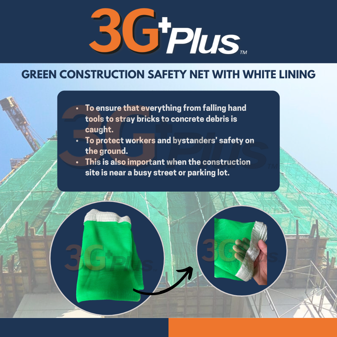 [700g/pcs] Green Safety Netting Construction Safety Net with White ...