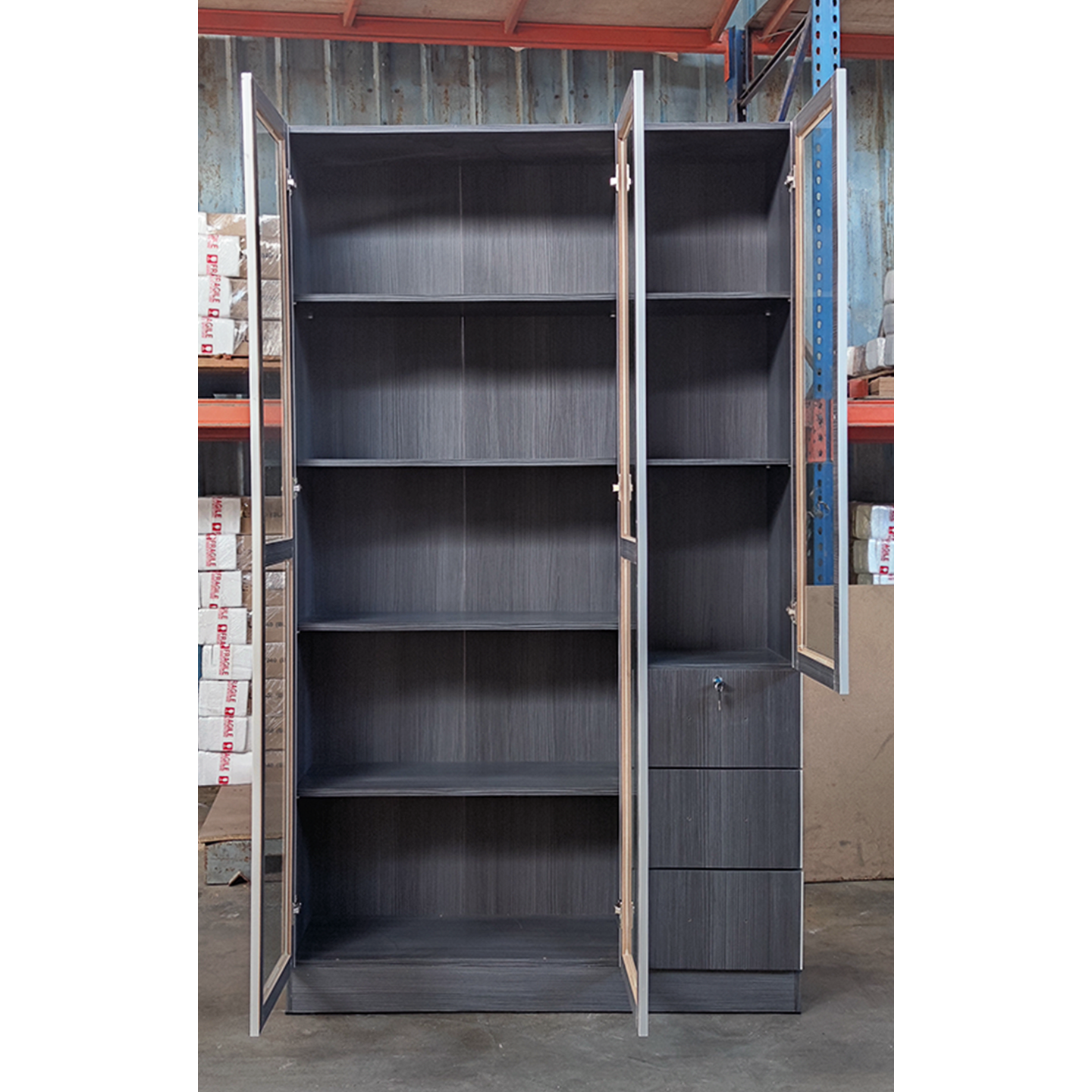 HOMATRIX Display Glass Cabinet Storage With Drawer Almari Kaca Rak ...