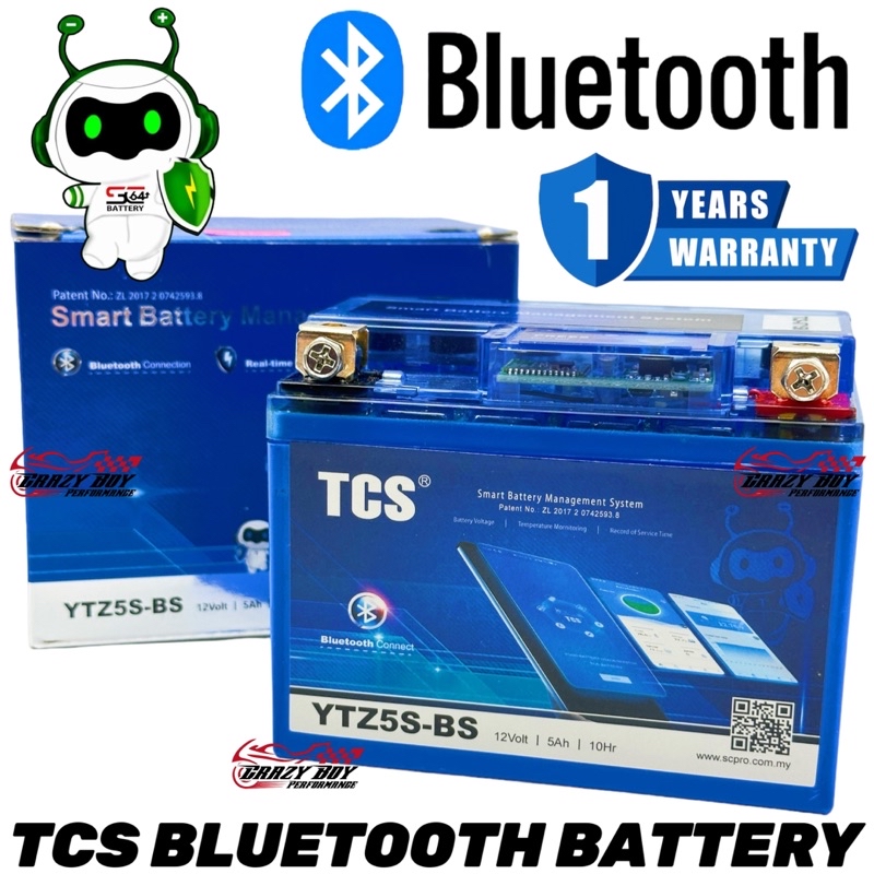 SC64 TCS BLUETOOTH SMART BATTERY YTZ5S / YTZ6V / YTZ7V / YTZ7S CONNECT ...