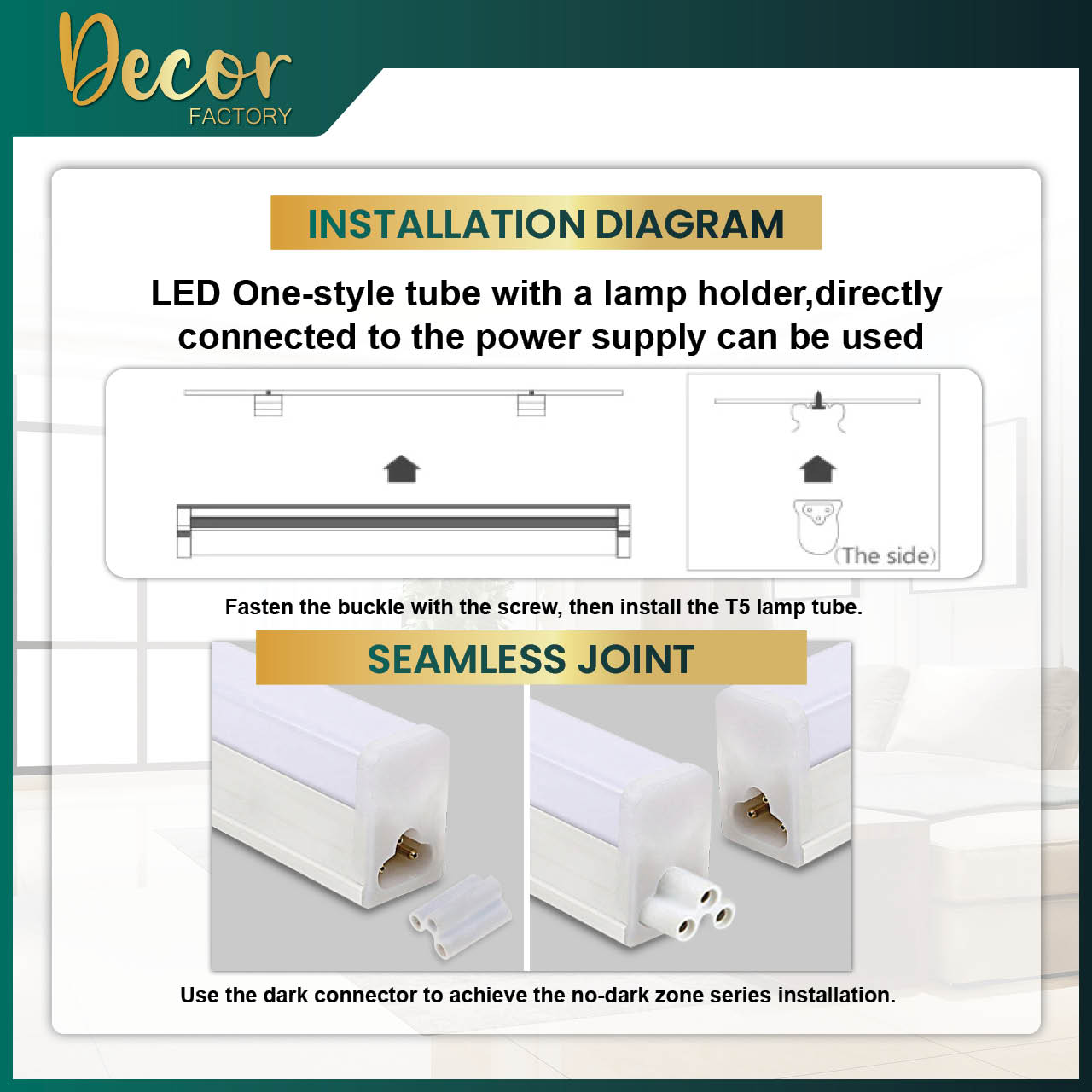 [3 Years Warranty] PREMIUM LED T5 Tube Light Ceiling Strip Lighting T5 ...