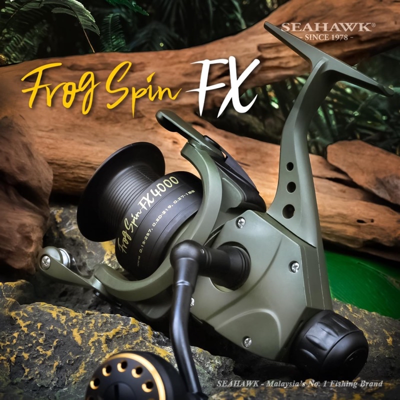 SEAHAWK Frog Spin & Frog Spin FX Spinning Fishing Reel Frog Sound Bunyi ...