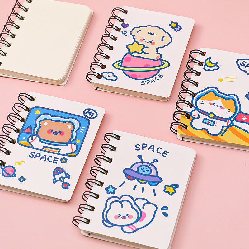 𝗘𝗔𝗦𝗬 𝗧𝗨𝗥𝗡 𝗣𝗔𝗚𝗘 》A7 Cartoon Note Book Portable Pocket Size 80 Sheets ...