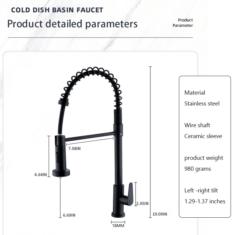 360° Rotating Single Cold Water Tap | Deck/Wall Installation | 304 ...