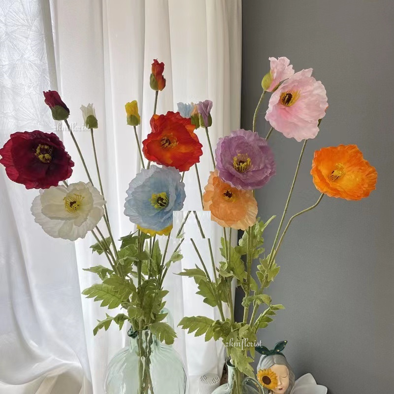 105CM EXTRA BIG POPPIES ARTIFICIAL Flower Pelamin Room Home Poppy ...