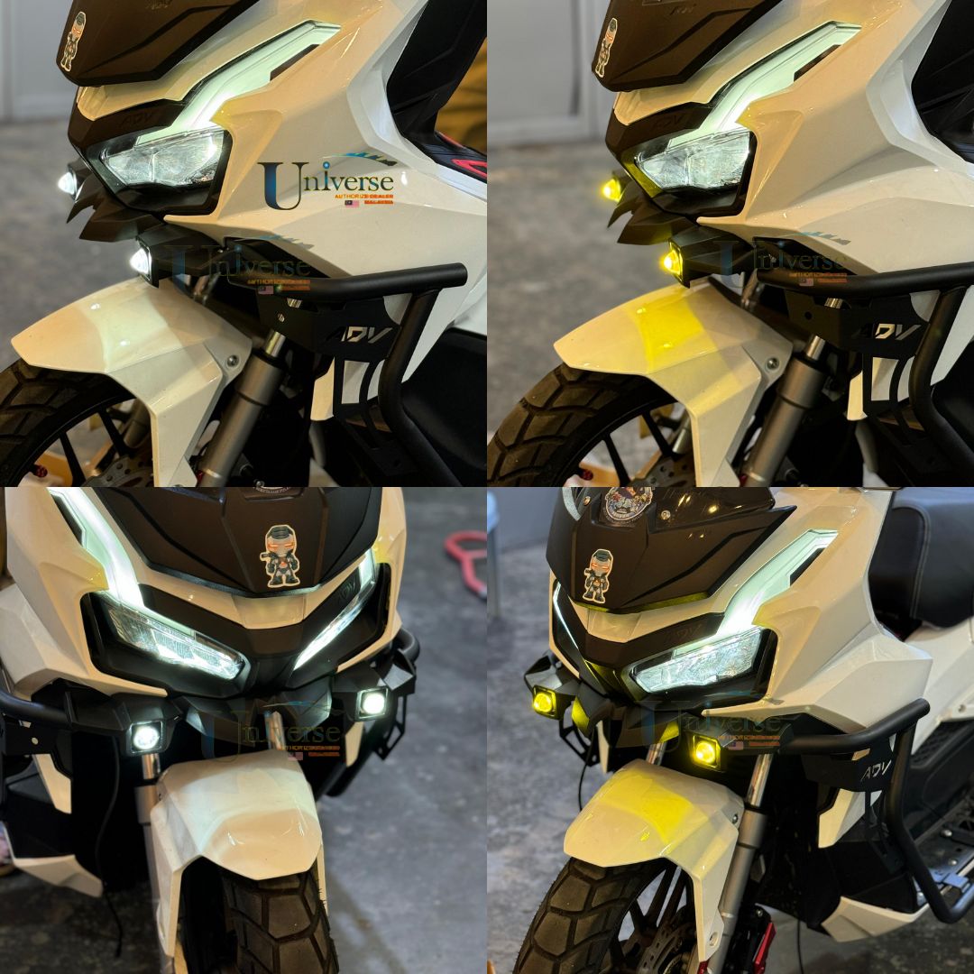 HONDA ADV160 AEROX WINGLET COVER SPOTLIGHT DUAL LED FAIRING WINGLET ...