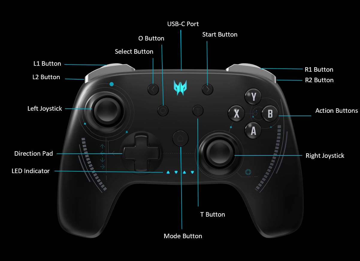 Acer Predator Wireless Gaming Controller Black (Retail Pack) | Shopee ...