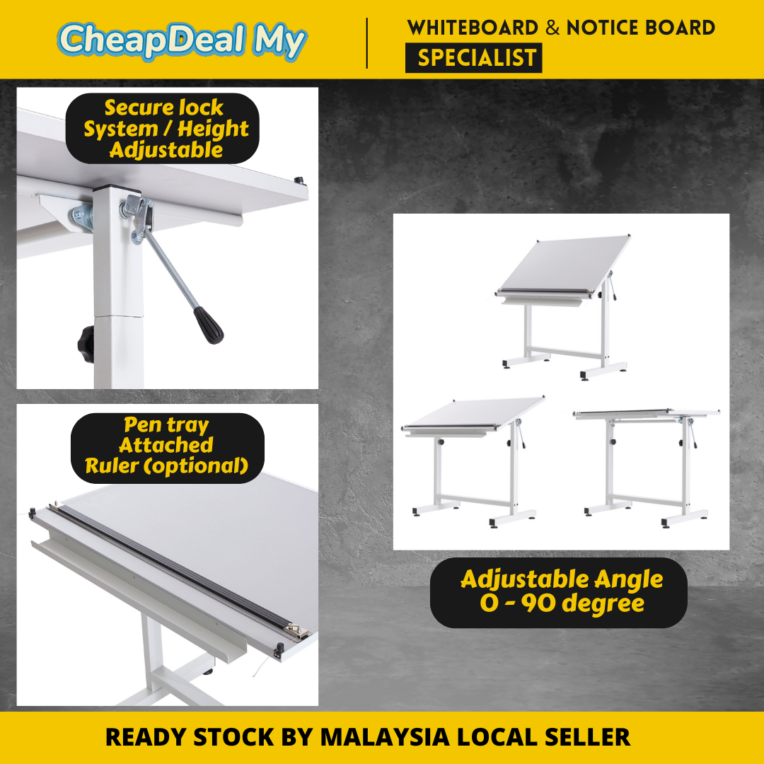 A0 Drafting Stand With Drawing Board Drafting table ( A0 900mm x 1200mm ...