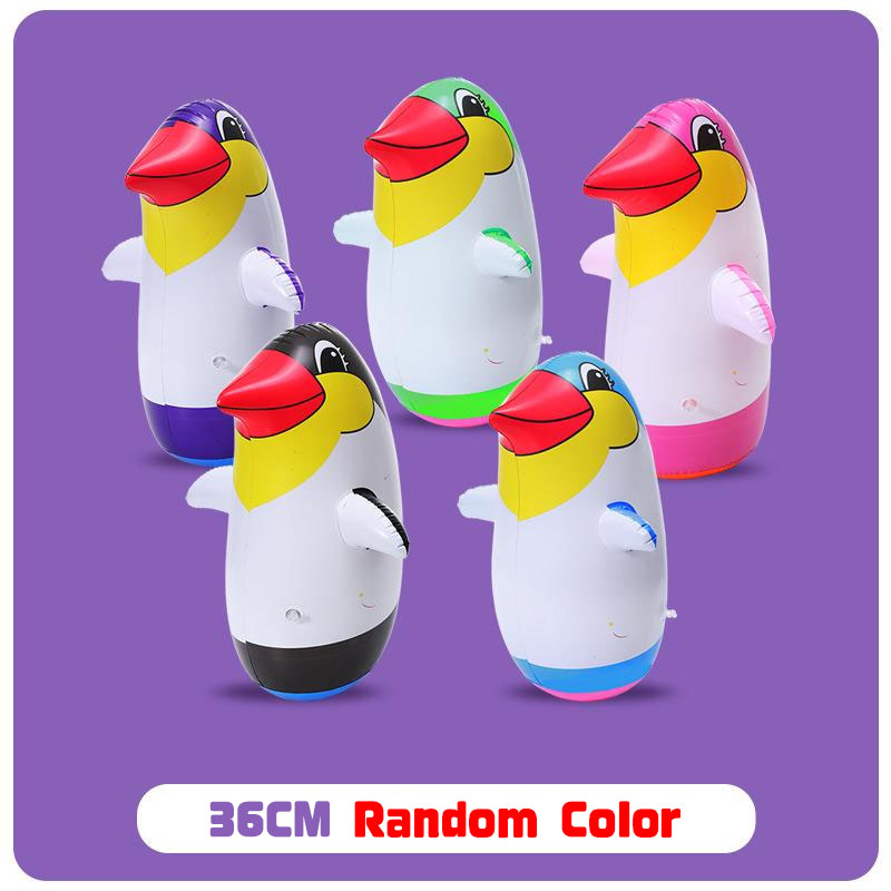 70cm Kids Inflatable Toy Penguin Tumbler Baby Bath Toys Outdoor Toys ...