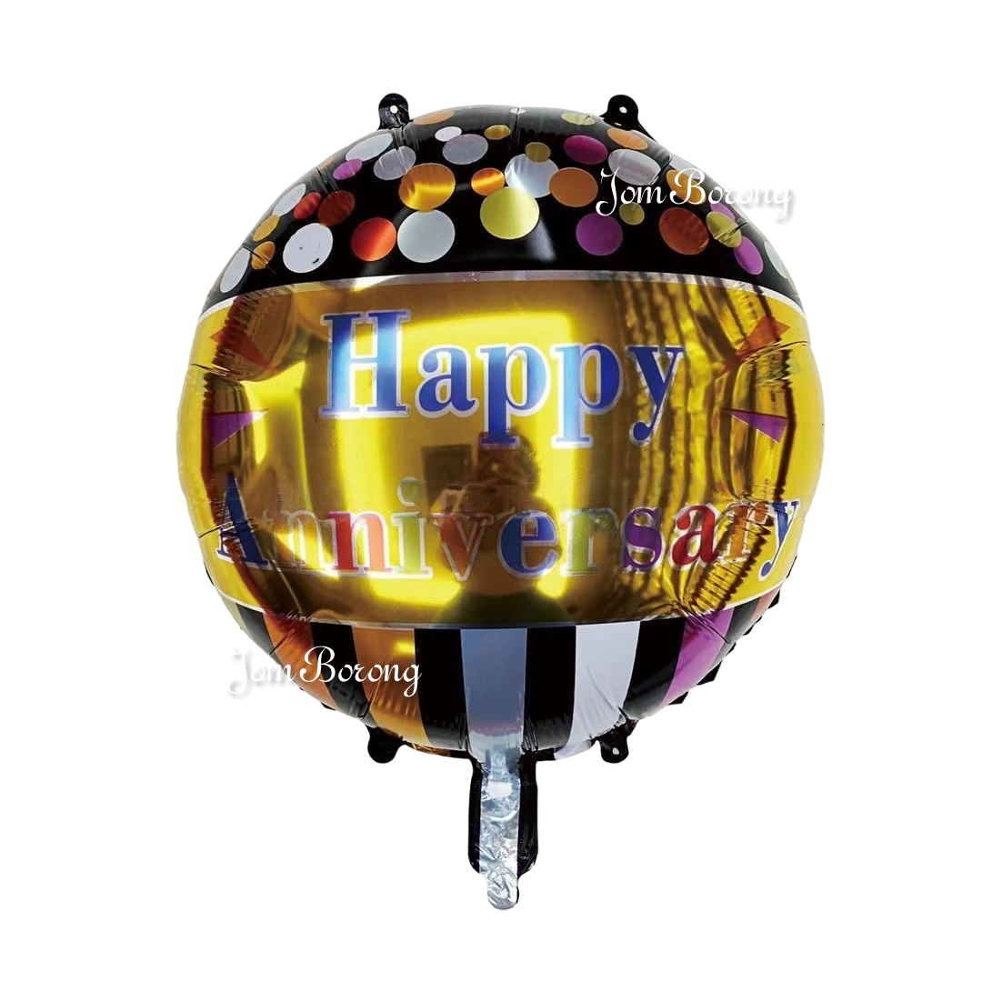 (1PC)18Inch ANNIVERSARY FOIL BALLOON Congratulation Congrats Graduation ...