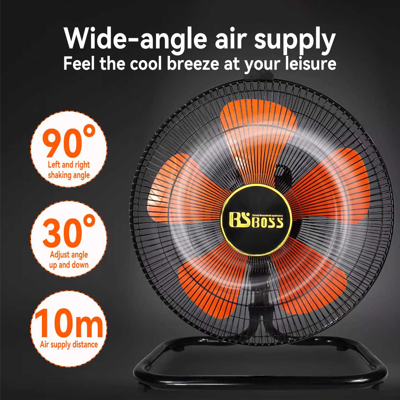 BSBOSS 18" 20" Commercial Stand fan floor fan wall fan heavy duty motor ...