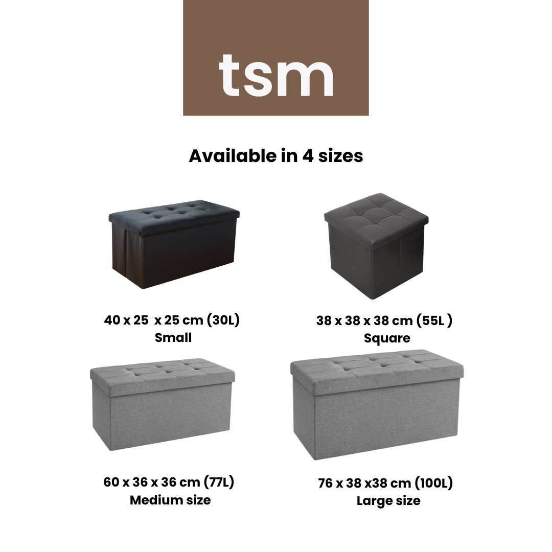 TSM 100L Leather Storage Long Bench | 2 in 1 Sit and Store | Kotak ...