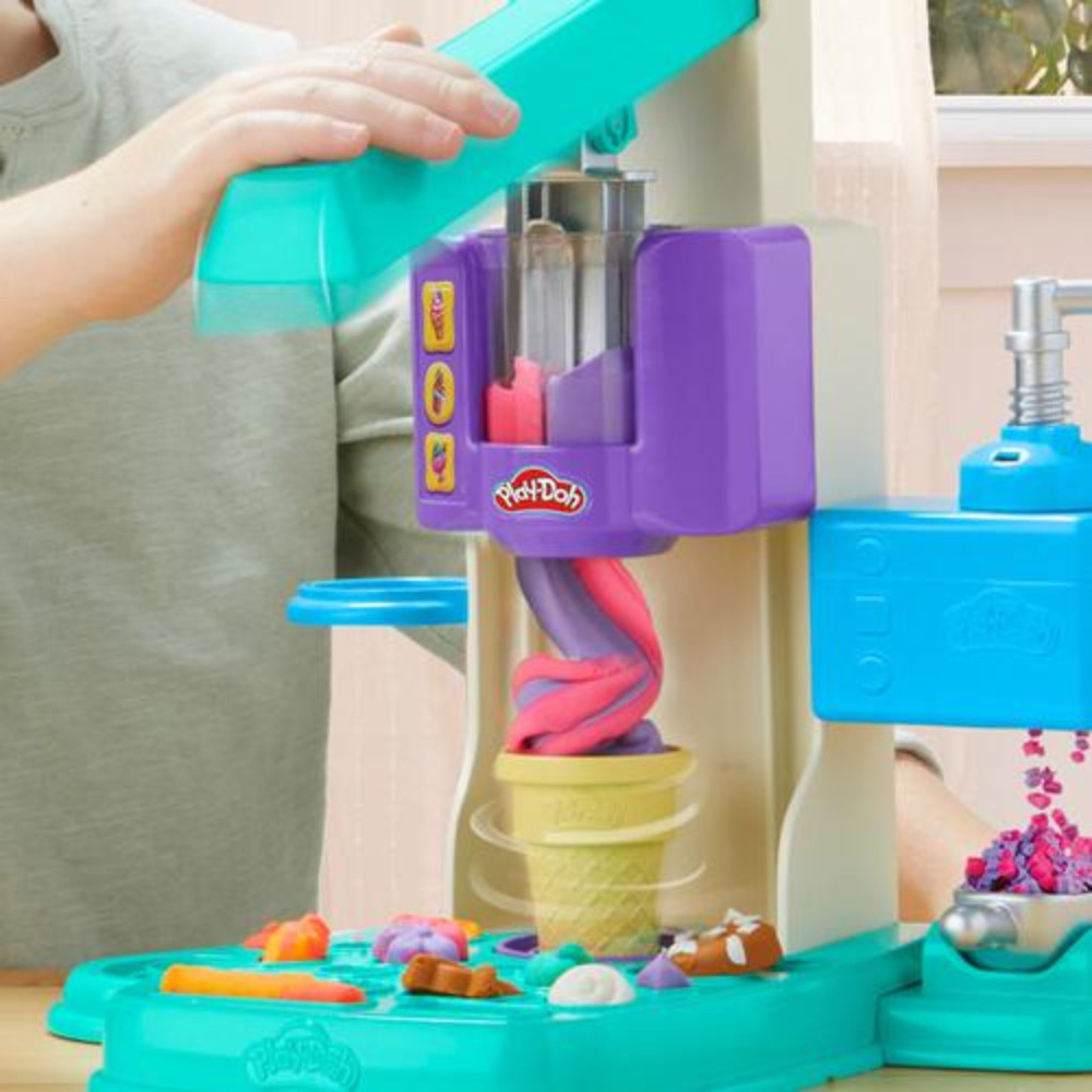 Play-Doh Rainbow Swirl Ice Cream Playset for Kids Colorful Modeling ...