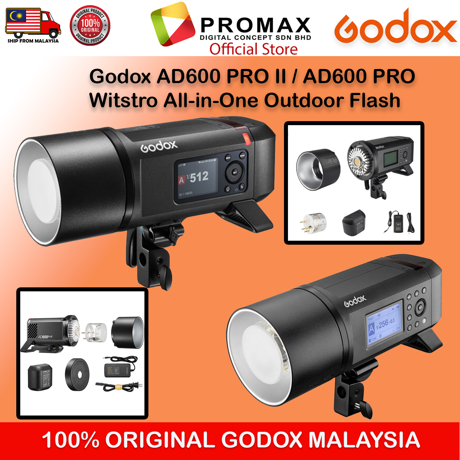 GODOX AD600PRO II All-in-One Outdoor Flash AD600PROII | Shopee Malaysia