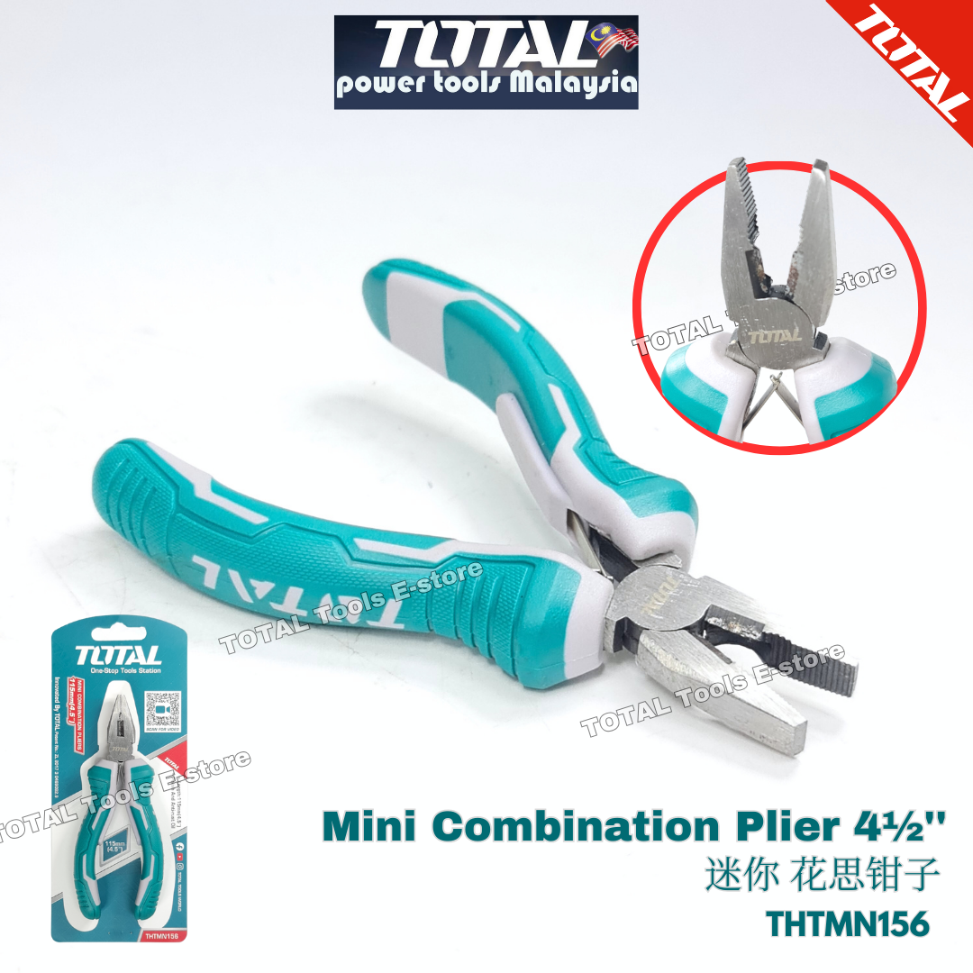 TOTAL Mini Combination Plier 4½'' 迷你花思钳子 - THTMN156 | Shopee Malaysia