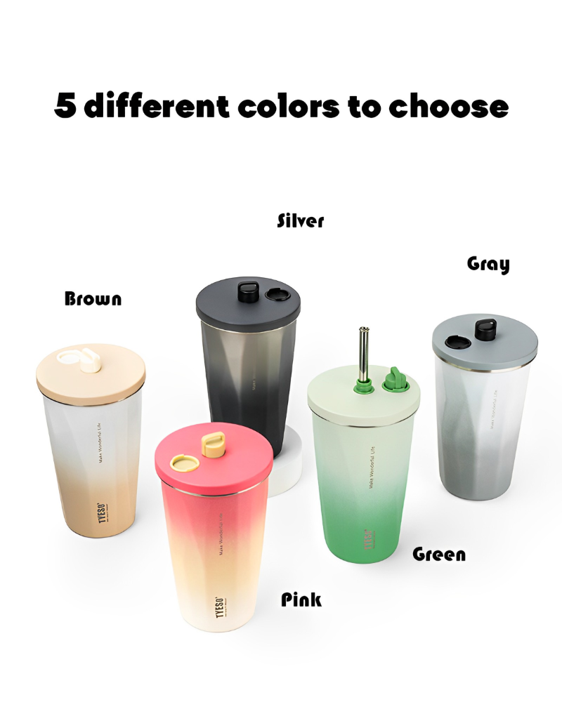 Tyeso Gradient Coffee Mug 600ml With Retractable Straw 6x Free Gifts ...