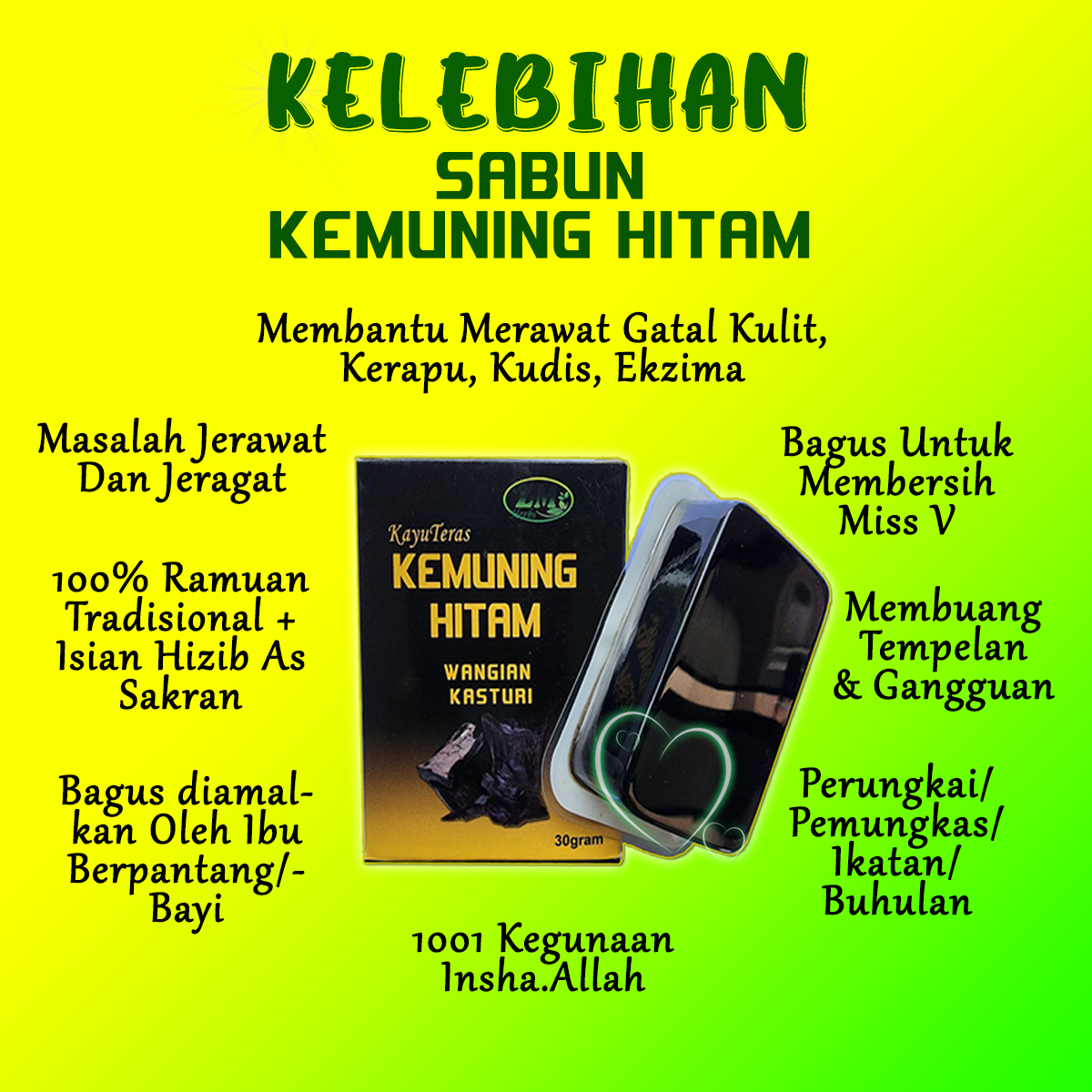 30ML Kemuning Hitam Serum Teras Kayu Original & Wangian Kasturi - Sabun ...