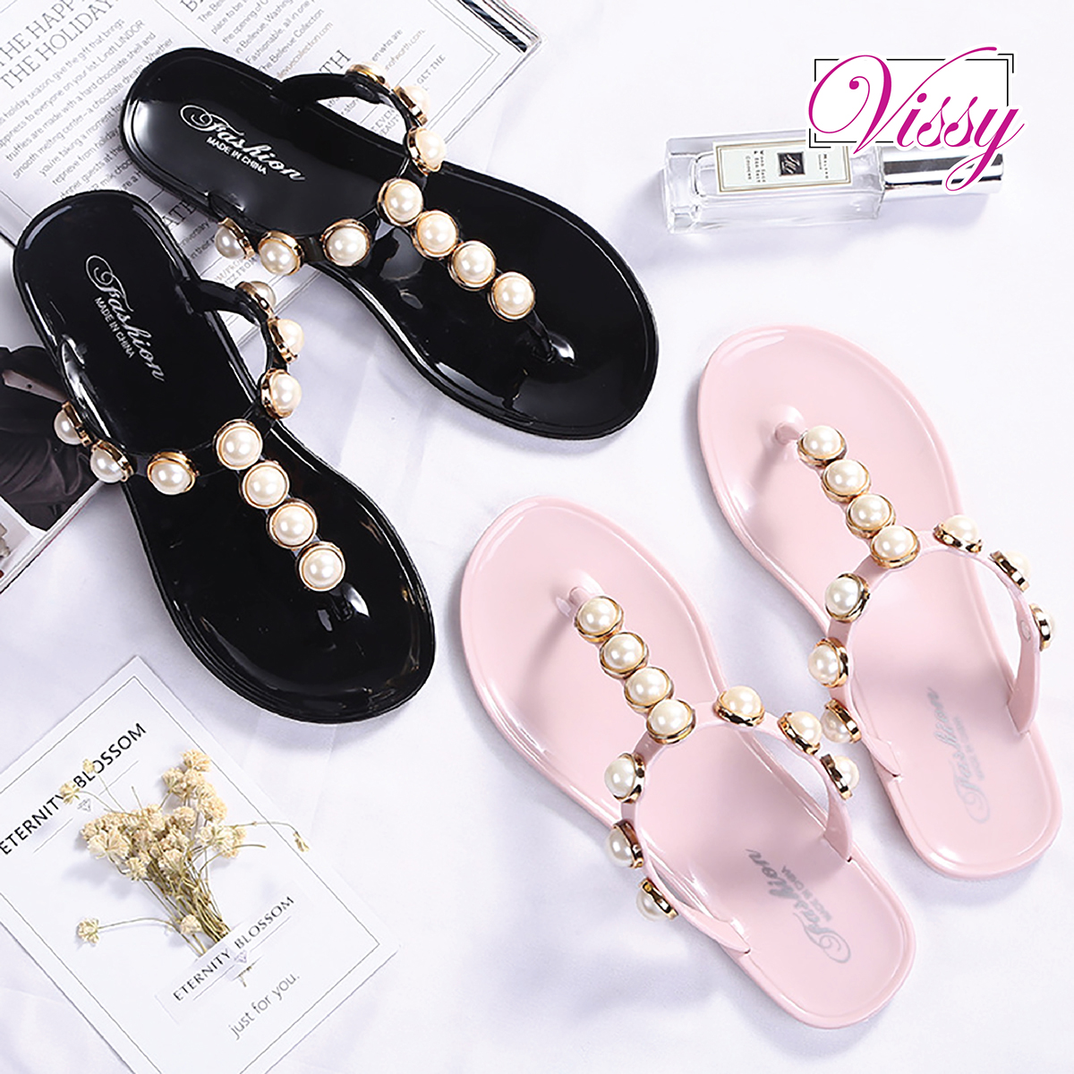 Vissy Women Lady Wanita Sandal Kasut Shoe Fashion 0044-LS – 2 Colors ...