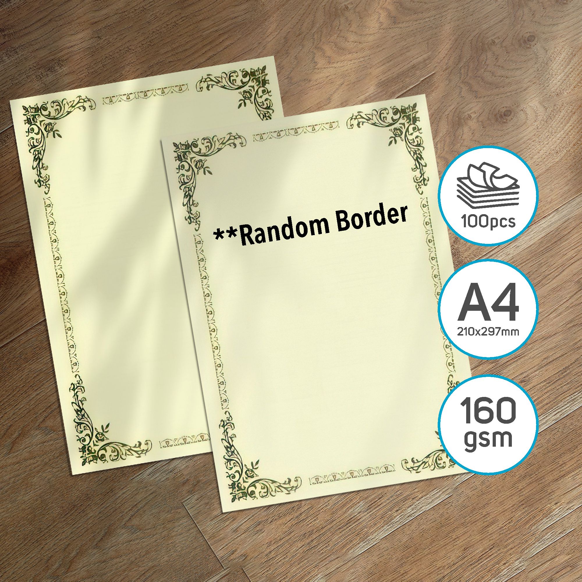 Certificate Paper 100pcs Random Border / Red Common Seal Sticker For ...