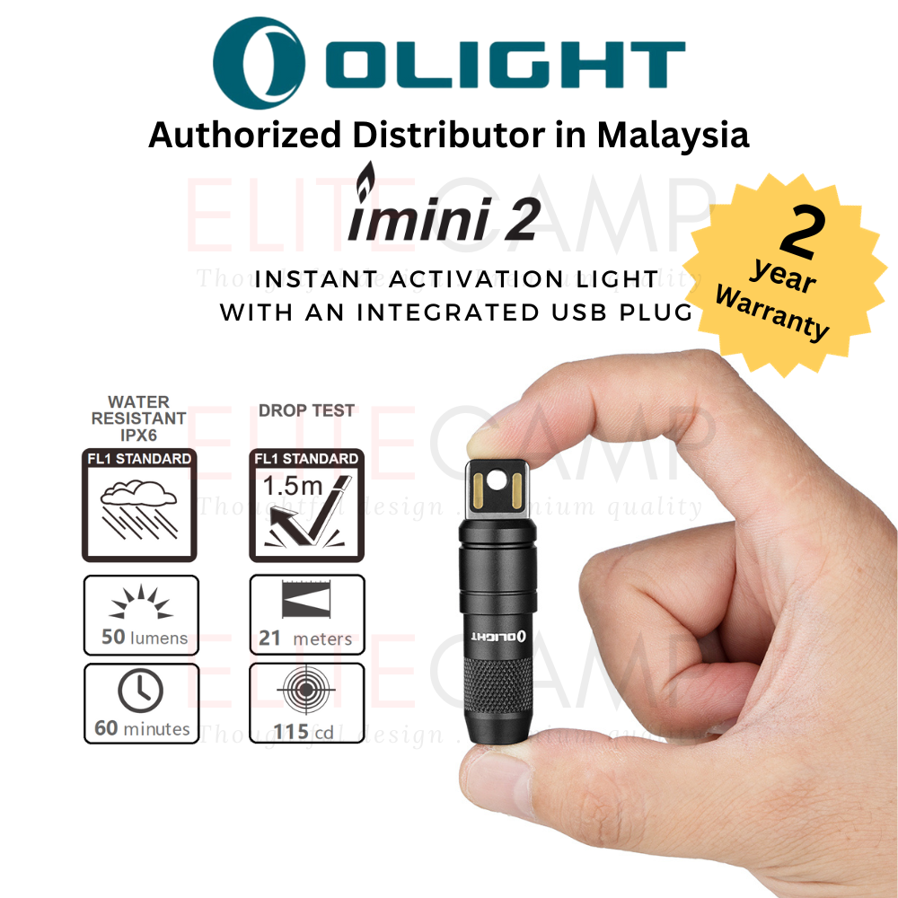 Olight imini 2 Rechargeable Mini Flashlight Instant Activation Camping ...