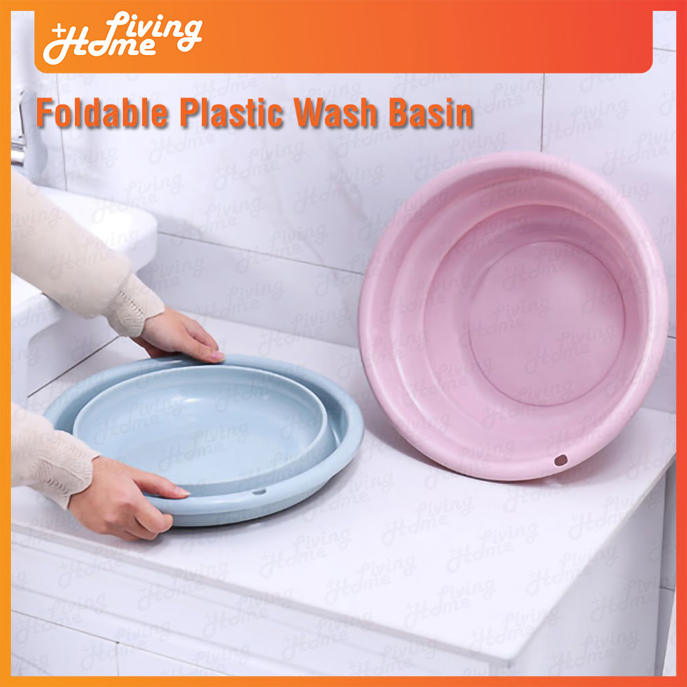 Foldable Plastic Wash Basin Collapsible Basin Cuci Sayur Buah Buahan ...