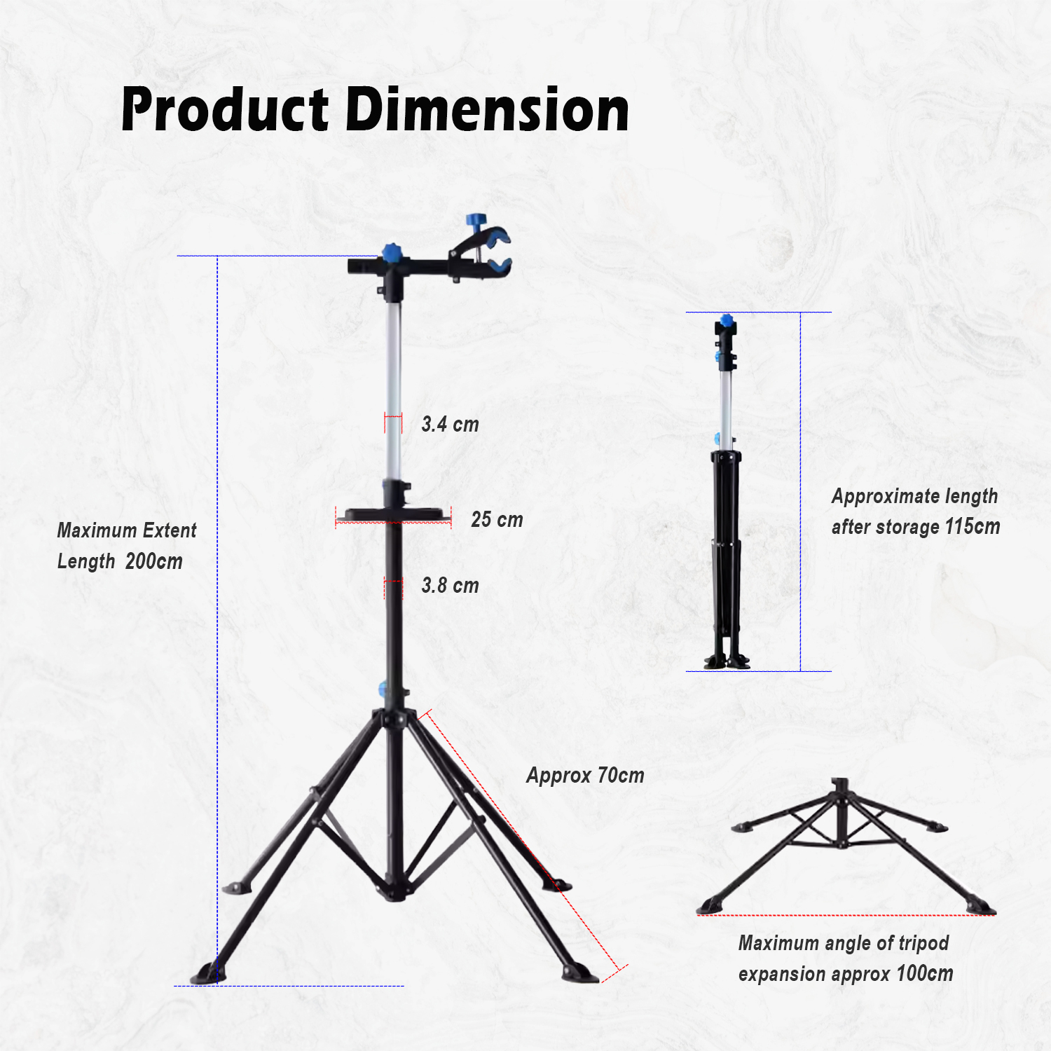 Bicycle Stand Rack Pole Dual Bicycle Floor Stand Rak Gantung Penyangkut ...