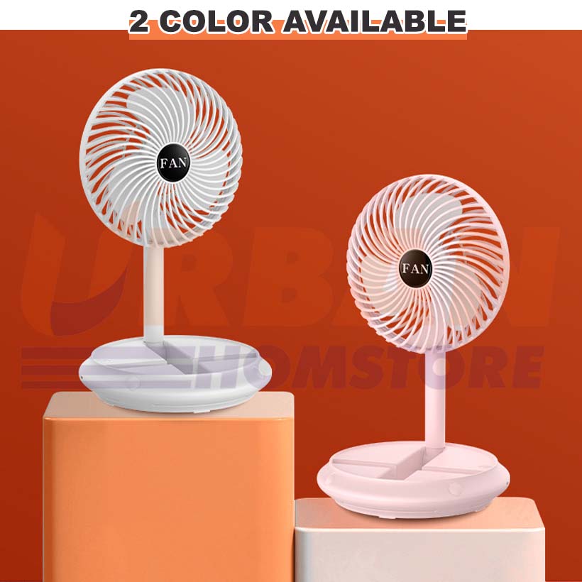 3 MODES Kipas mini portable Desk fan usb Rechargeable foldable mini fan ...