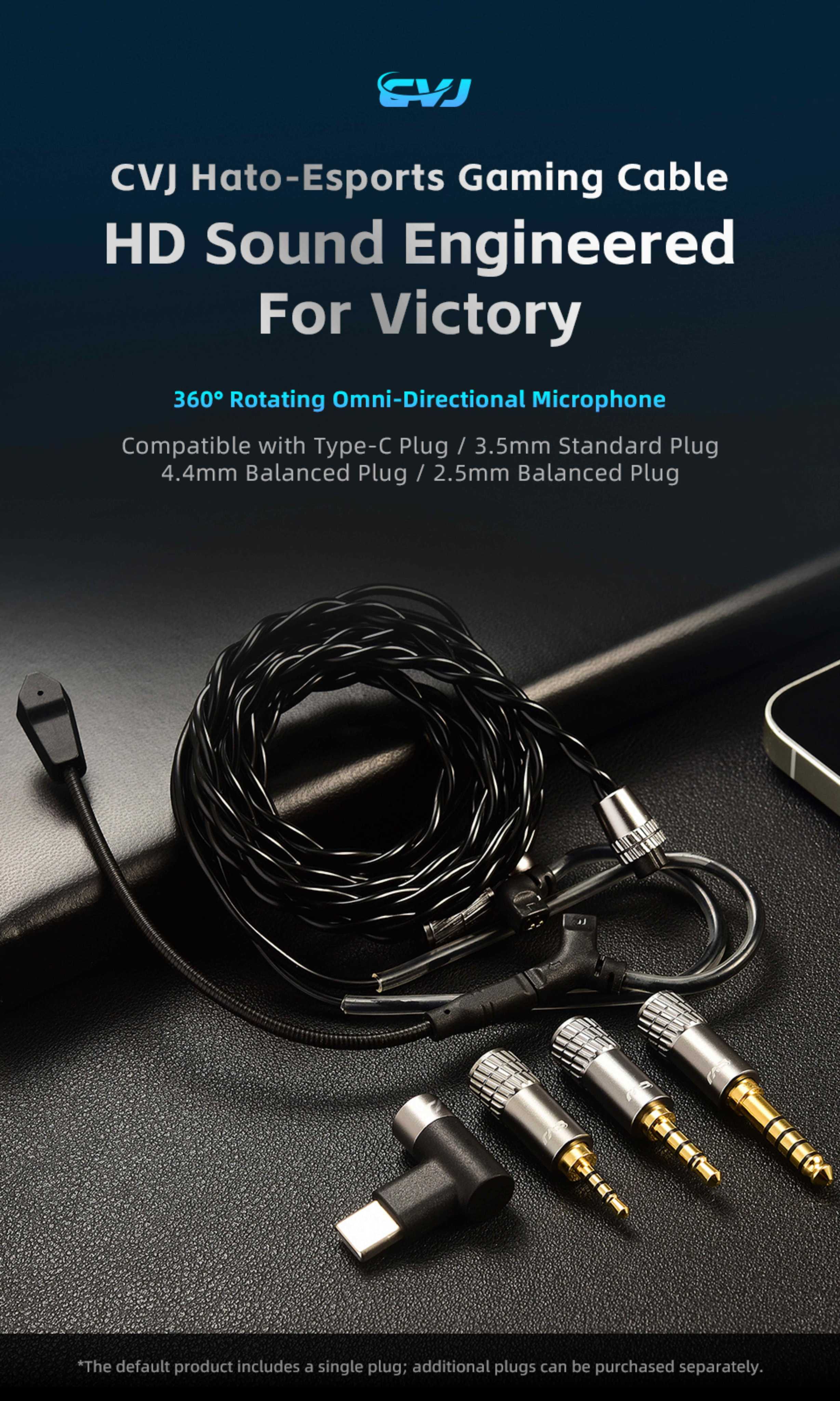 CVJ Hato - Esports Gaming Mic Audio Cable for IEM / Earphones | Shopee ...