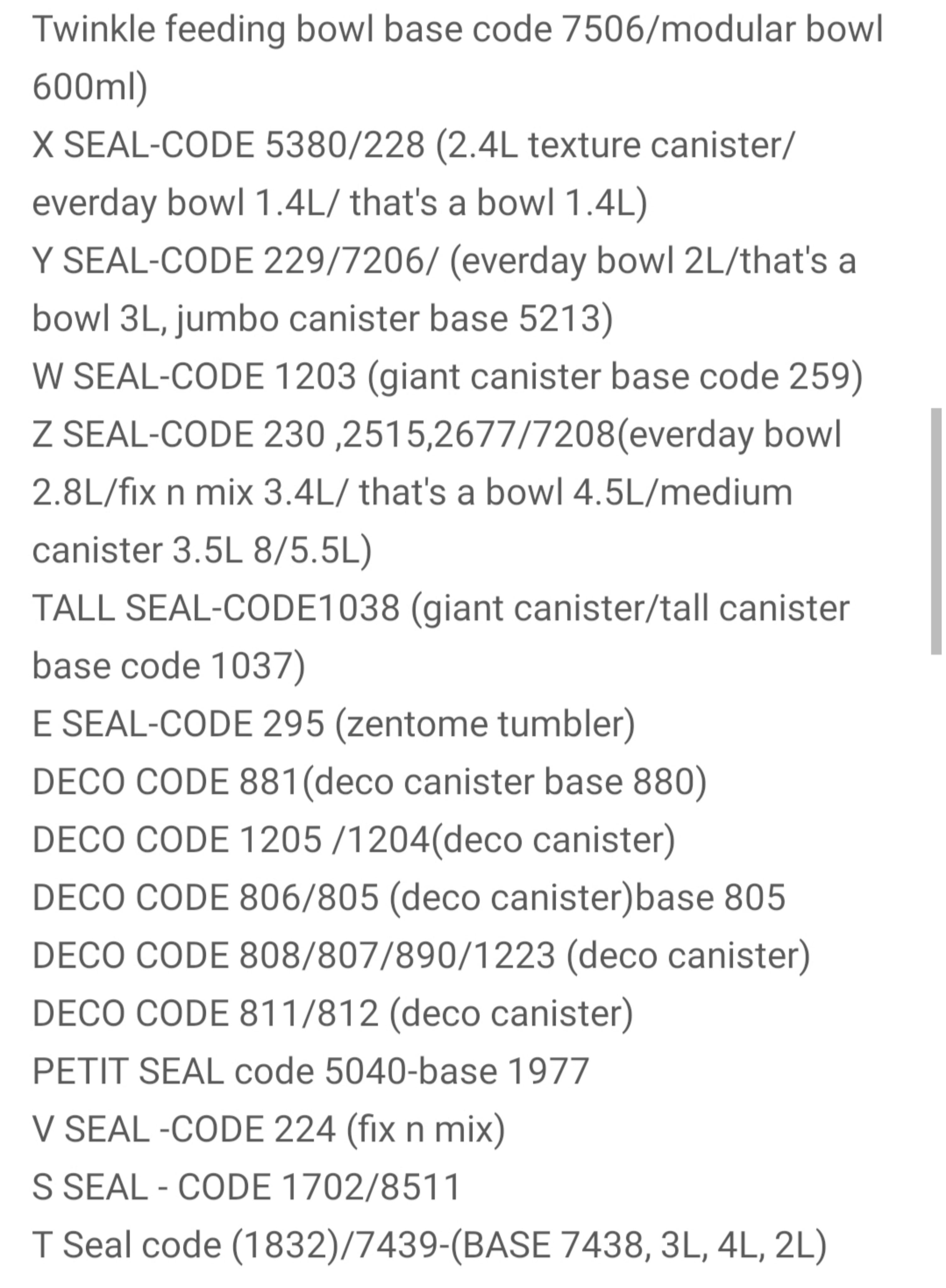 💖💖 Tupperware Spare Parts Tumbler Seal / Bowl Seal / Canister Seal ...