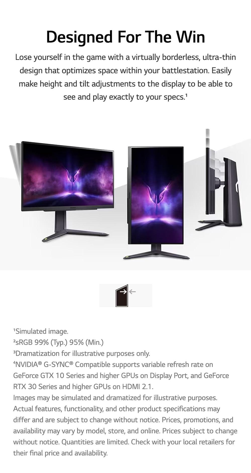 LG 27" 27GR75Q IPS QHD 165Hz 1ms HDR10 Freesync Gsync Ergonomic ...