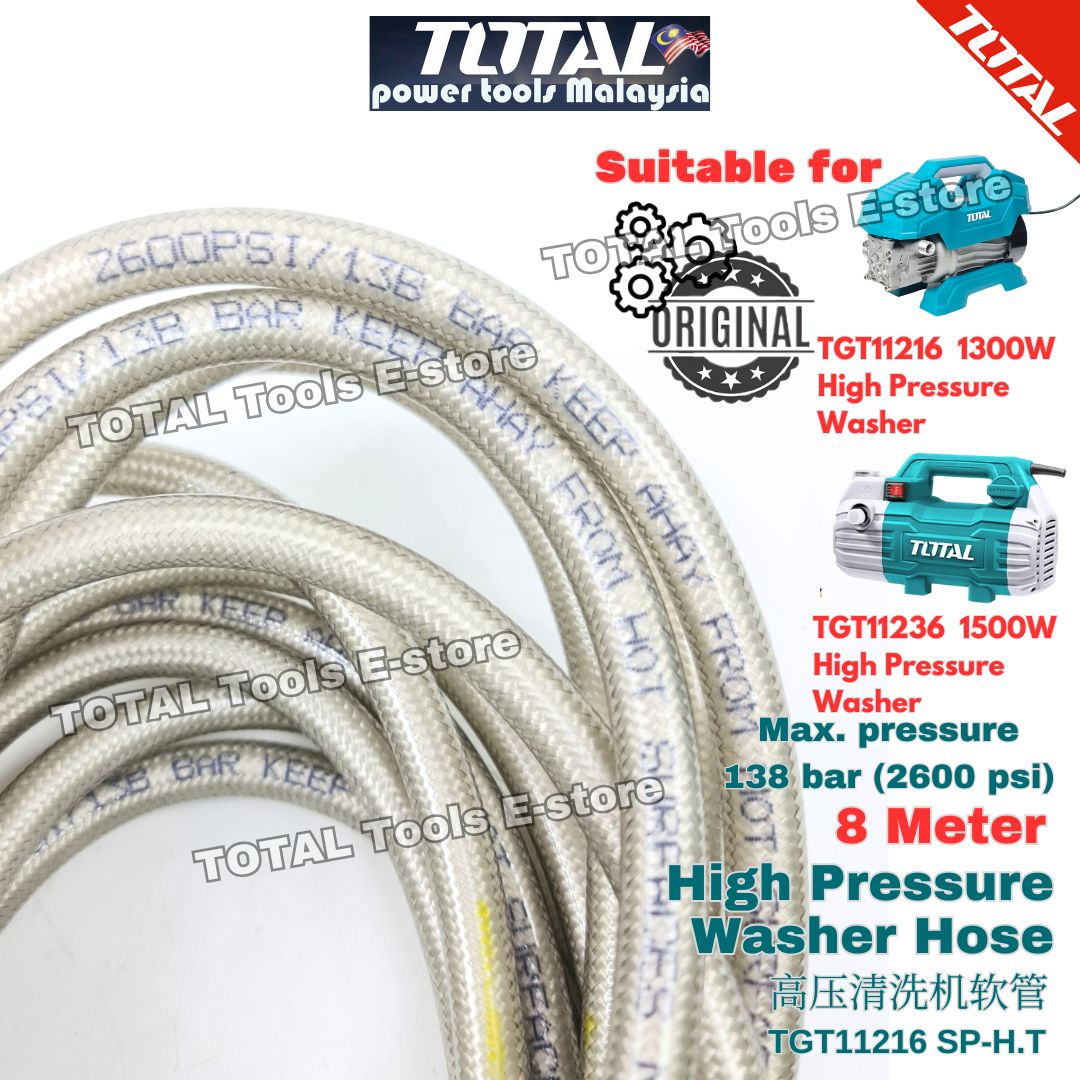 TOTAL (Replacement Parts) High Pressure Hose For High Pressure Washer ...