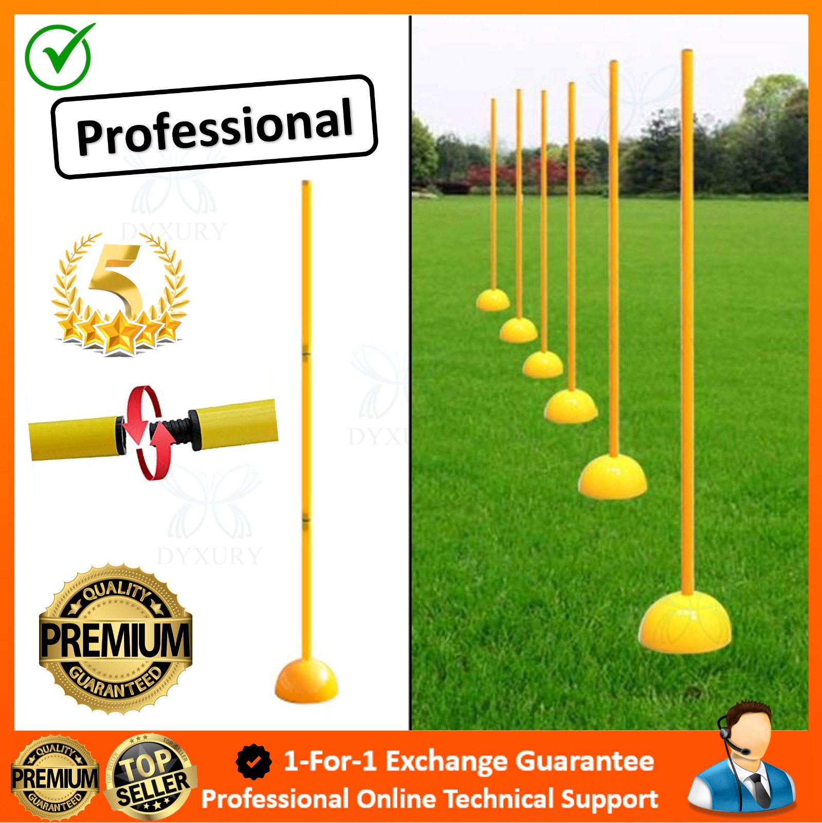 Premium Water Injection Base Football Door Pole Flag Logo Bar Training ...