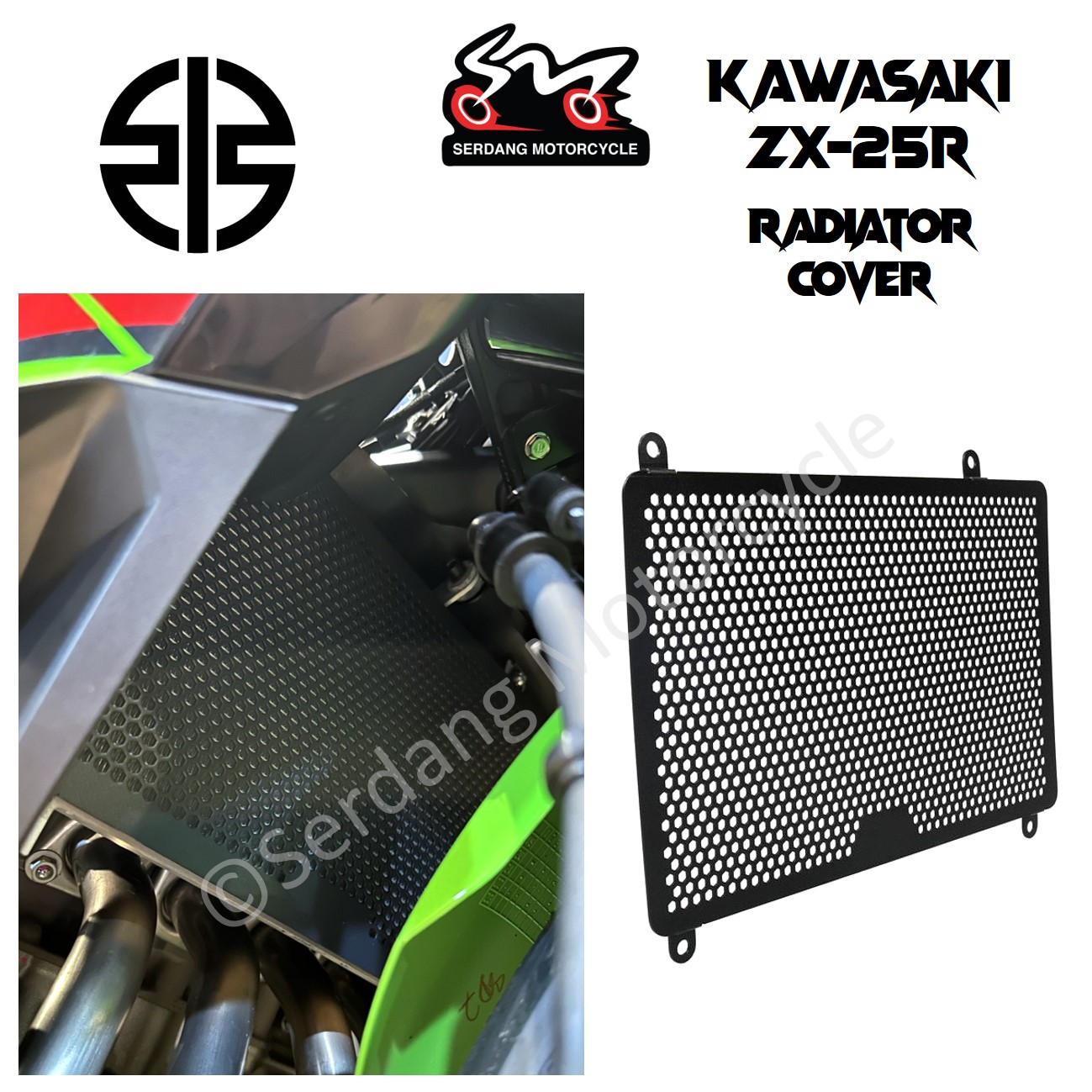 Kawasaki ZX25R Radiator Cover Alloy Coolant Net Cover Grill Protector ...