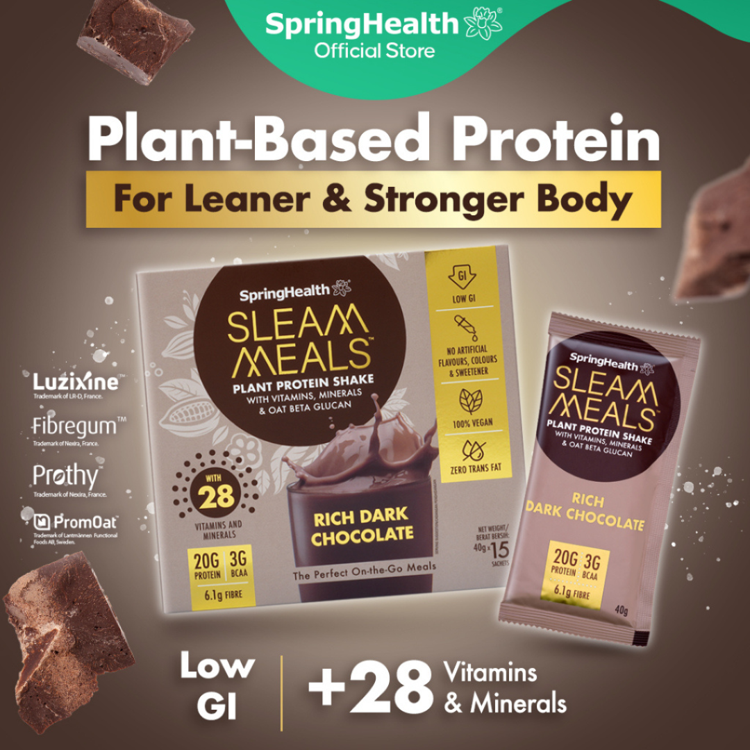SpringHealth Sleam Meals Creamy Rich Dark Chocolate (40g x 15 Sachets ...