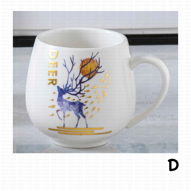 Deer 360ML Ceramic Mug Cup Drink Water Coffee Tea Gift Cawan Kopi Teh ...