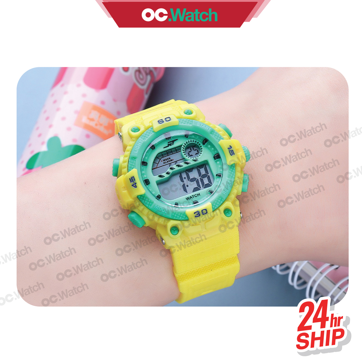 OCwatch Digital Kids Watch Boy Girl Jam Tangan Kanak Budak Lelaki Perempuan LED Murah School ...