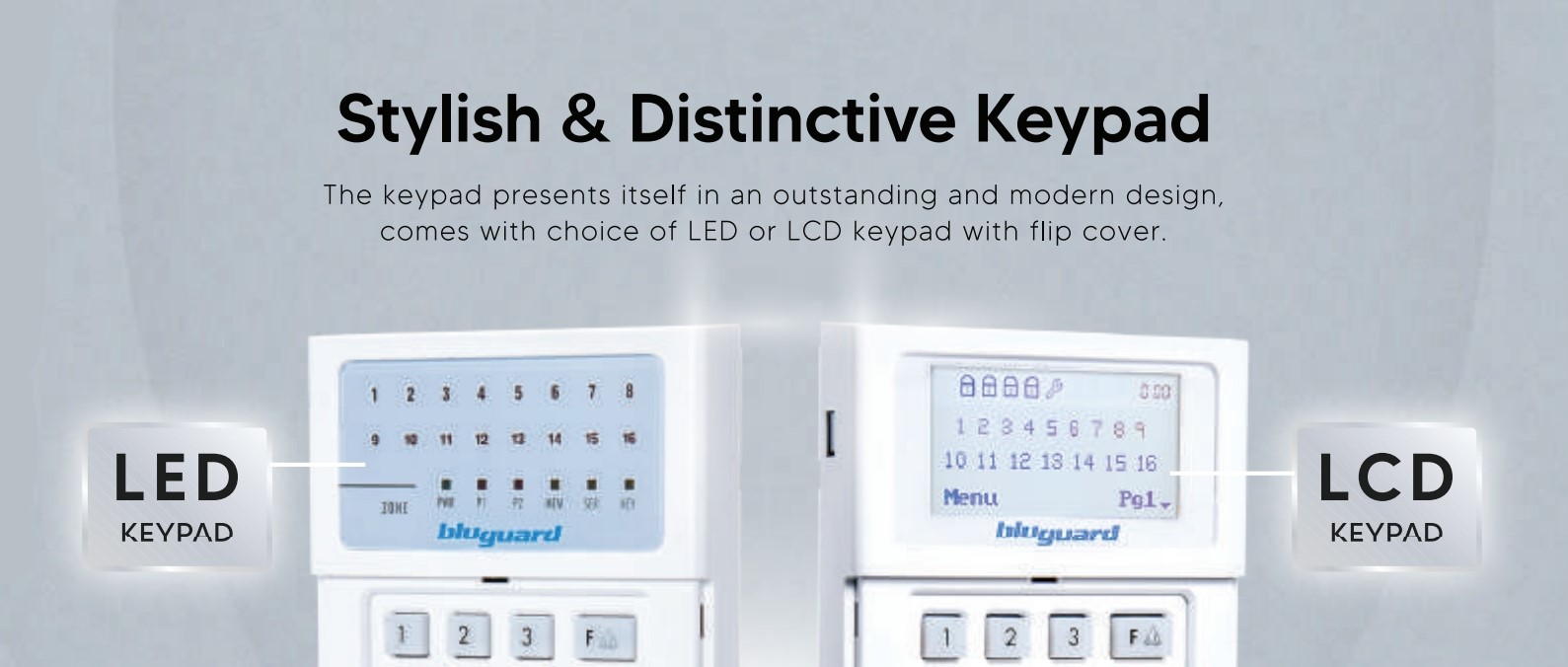 Bluguard Security Wired Alarm LED Keypad for V16+ V16N V16 Series 16 ...