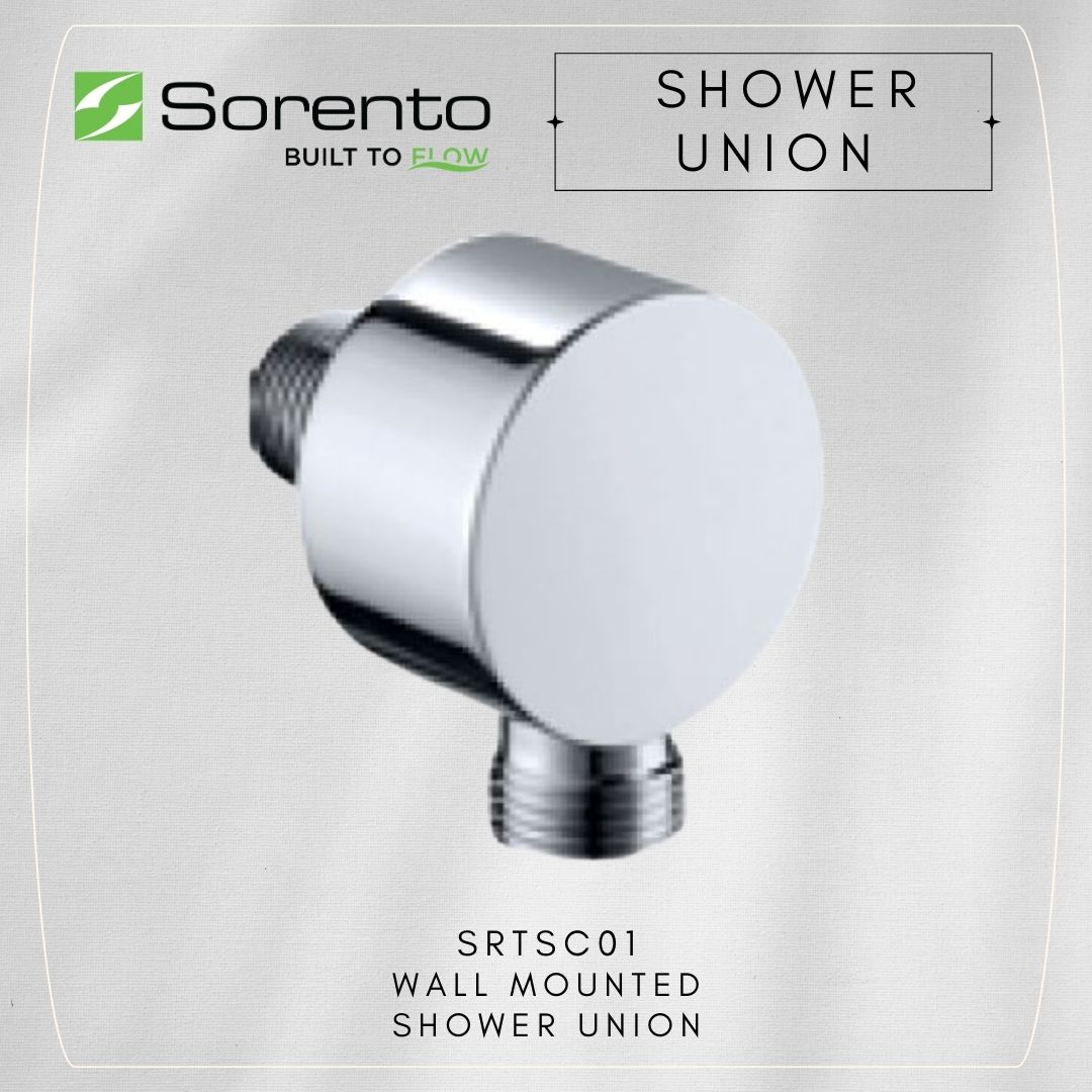 SORENTO Wall Mounted Shower Union Rounded Shower Elbow Shower Connector ...