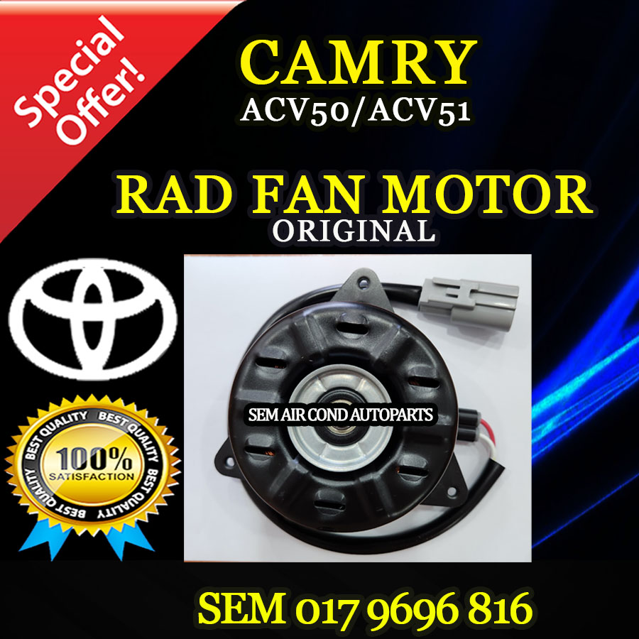 TOYOTA CAMRY ACV50/ ACV51 ORIGINAL RADIATOR FAN MOTOR (RED WHITE WIRE ...