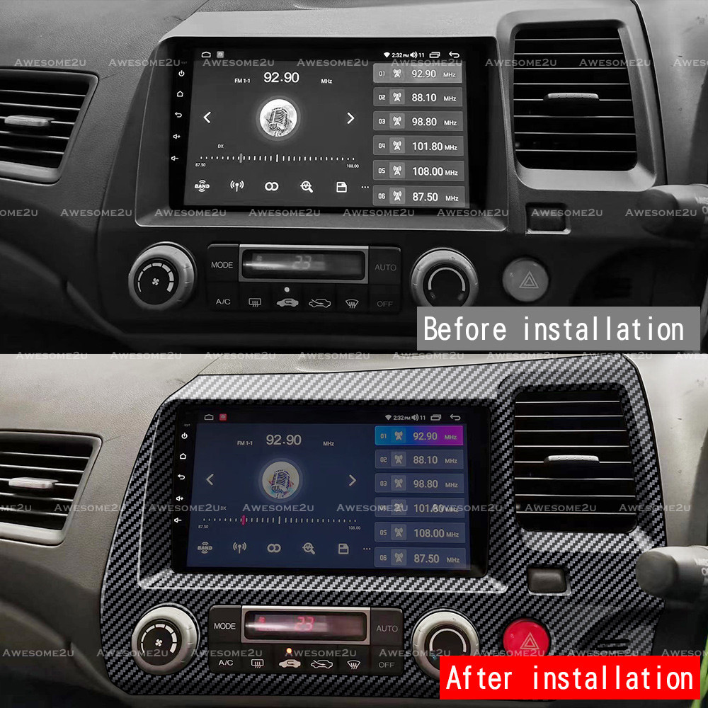Awesome2u Honda Civic FD 2006-2011 Carbon Fiber Android Player Casing ...