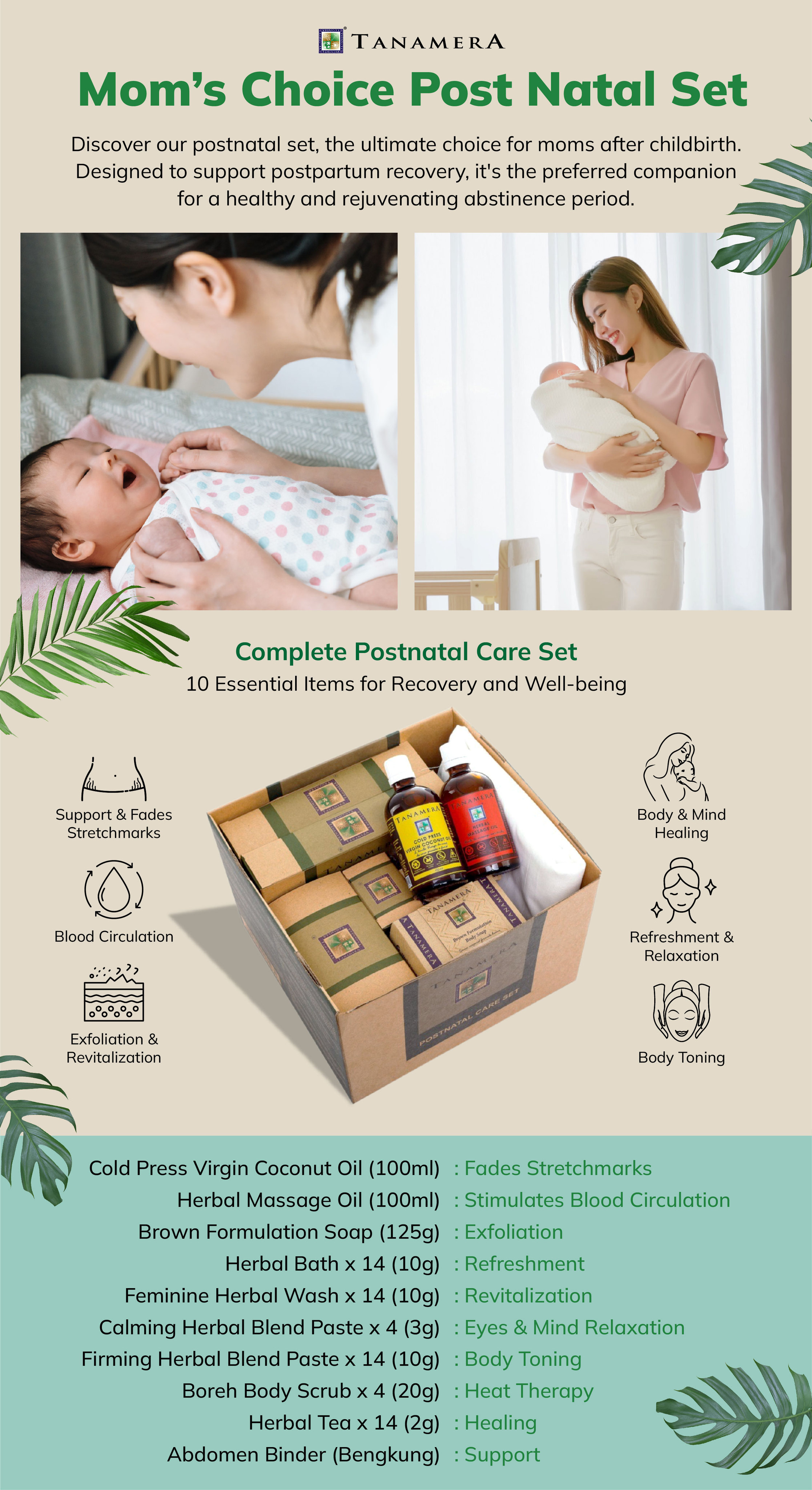 Tanamera Post Natal Care Set (10 items) | Shopee Malaysia