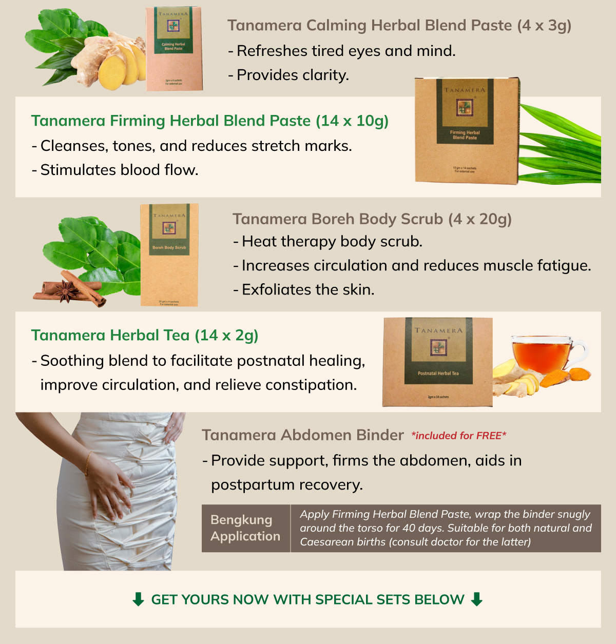 Tanamera Post Natal Care Set (10 items) | Shopee Malaysia