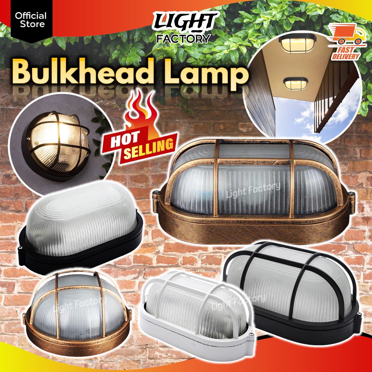 💥PROMO💥Nordic Style Outdoor Bulkhead Lamp 60W 100W Waterproof IP65 Wall ...