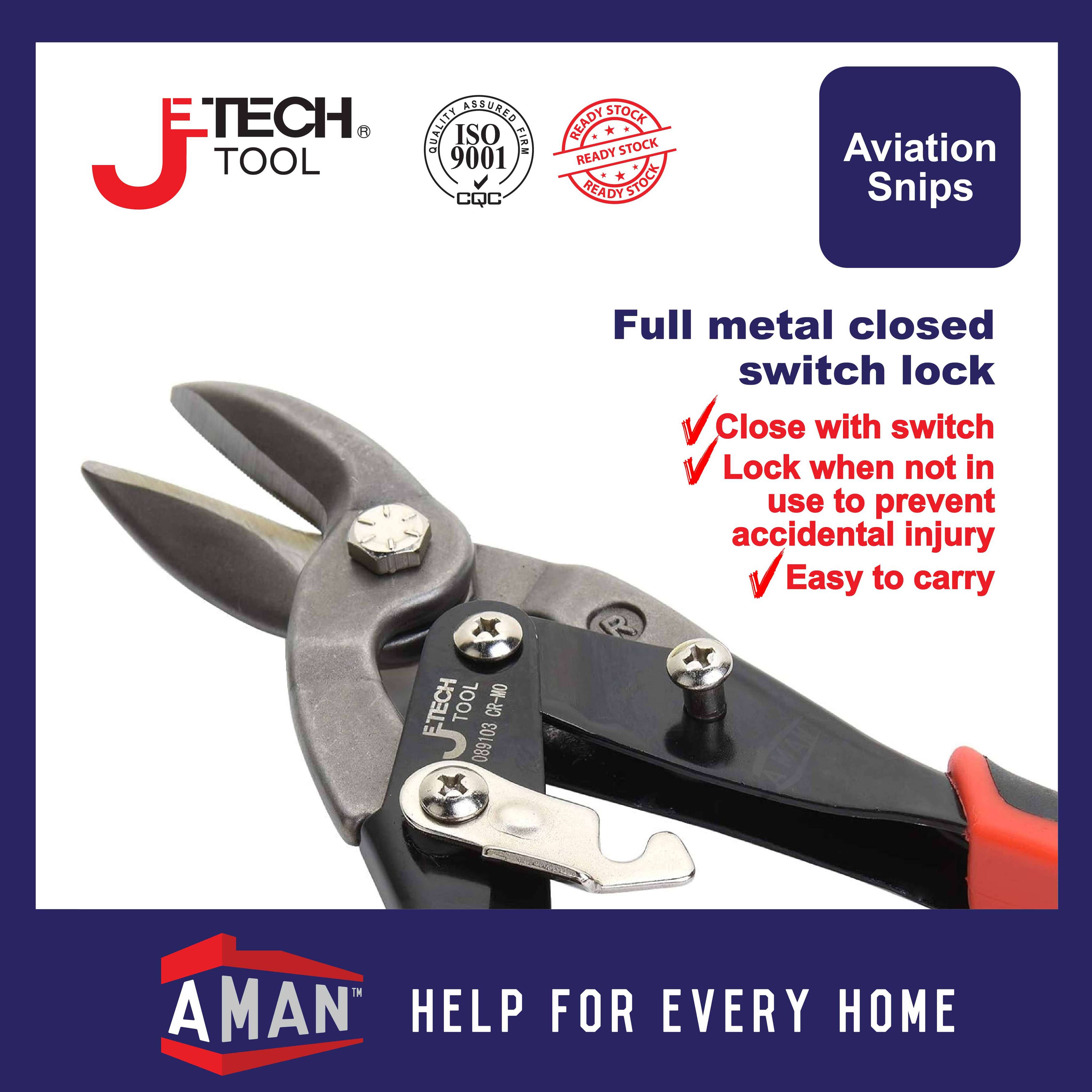 JETECH 10" Aviation Snip Cutter Straight Left Right Edge Cutting ...