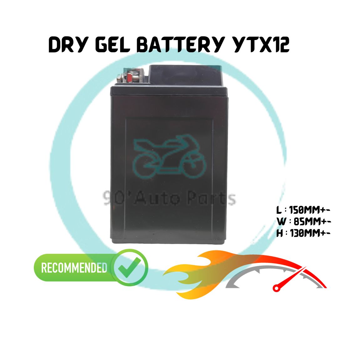DRY GEL BATTERY MOTOR YTX12 BATTERI MOTOR BATERI MOTOR KAWASAKI 600 ...