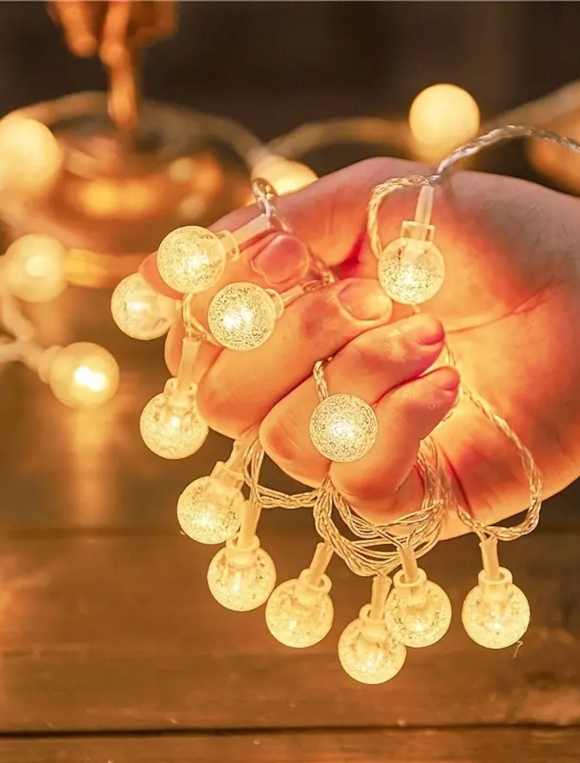 Outdoor LED Camping Light LED Ball String Light Indoor Outdoor Light ...