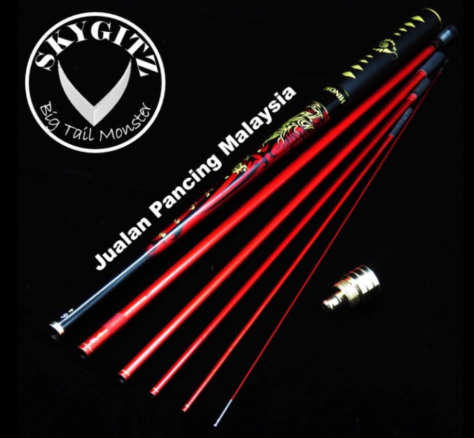 Hinomiya RED KATANA SWORD Super Hard Puyu Telescopic Udang Harimau ...