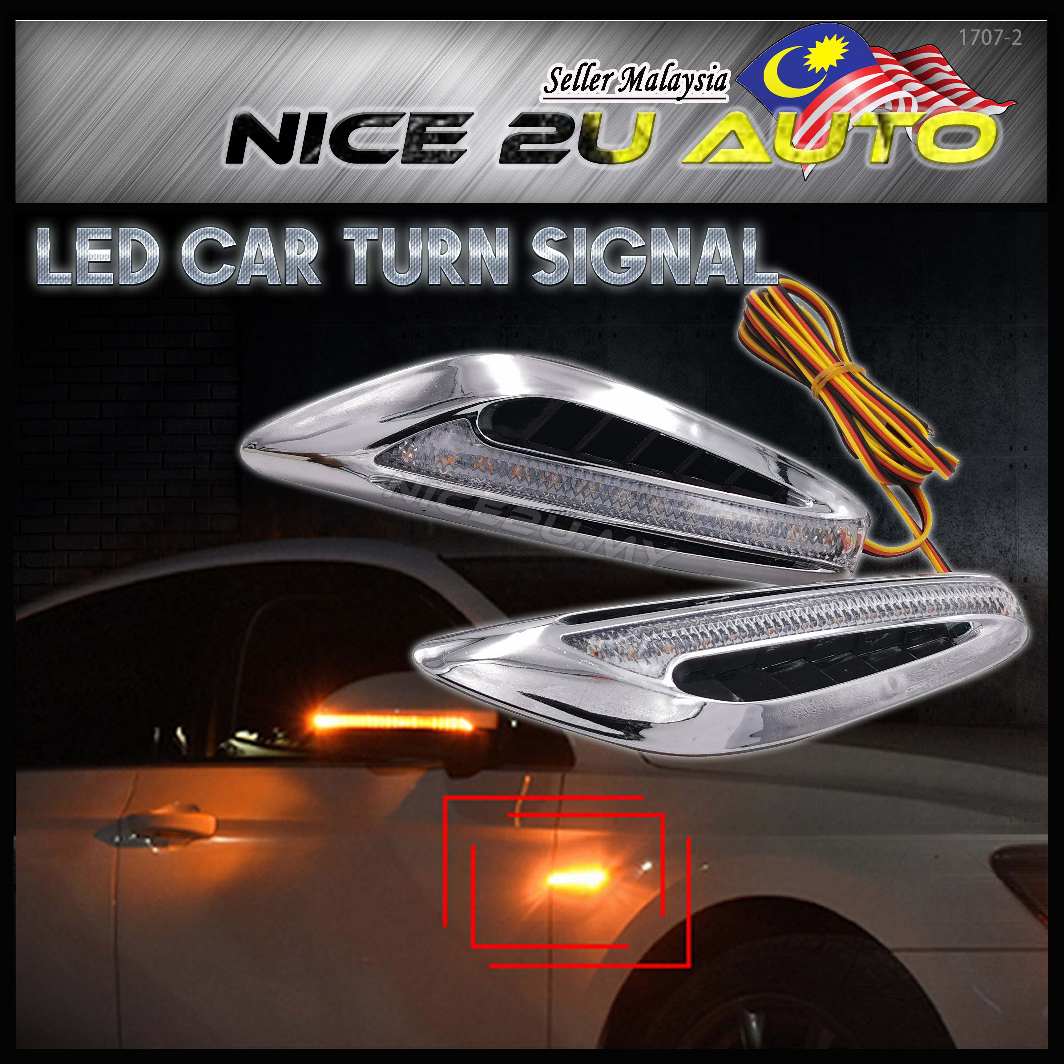 Universal Two Tone Fender Side Lamp DC 12V DC Auto Car LED Turn Signal ...