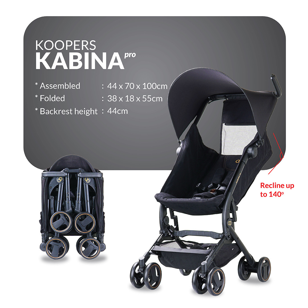 Koopers Kabina Pro Compact Baby Stroller | Cabin-size | for 6 months to ...