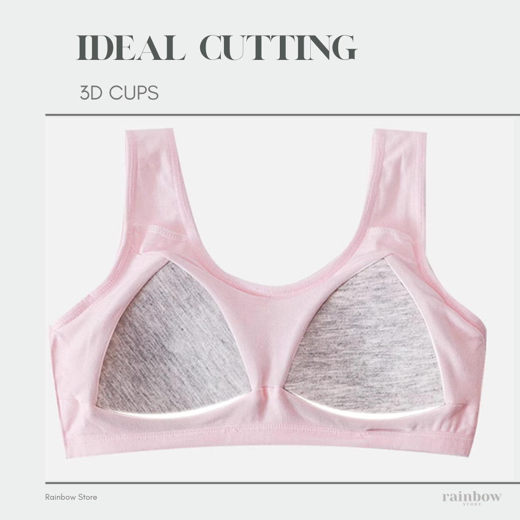 Teenage Girl Cotton Training Bra Student Bra Padded Bra 💗Ready Stock💗 ...